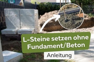 L-Steine setzen ohne Fundament/Beton: so geht's